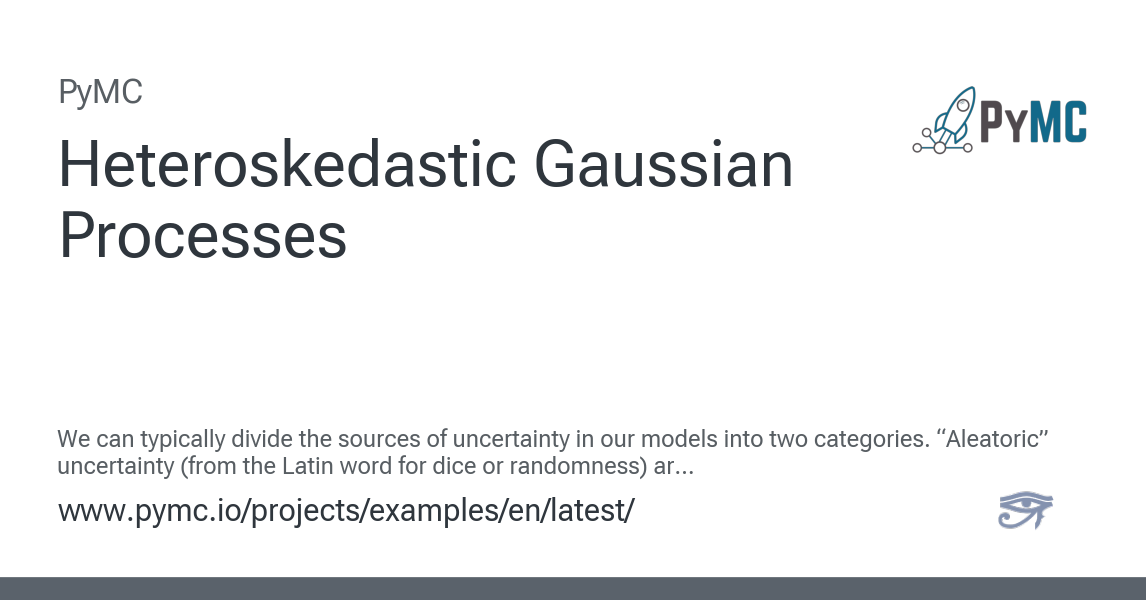 Heteroskedastic Gaussian Processes — PyMC example gallery