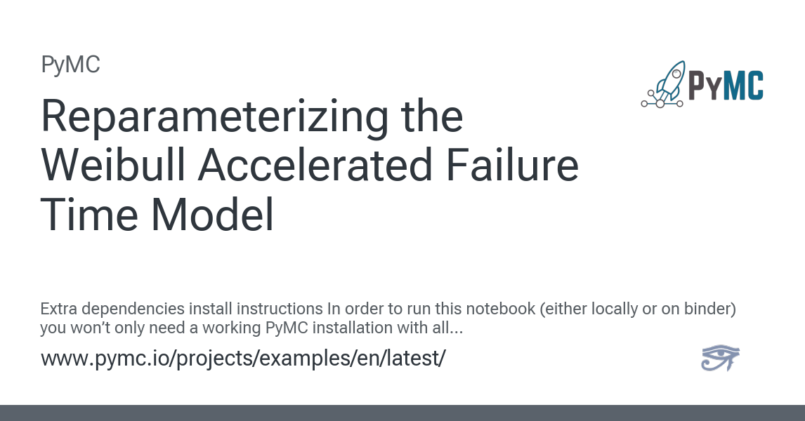 Reparameterizing the Weibull Accelerated Failure Time Model — PyMC ...
